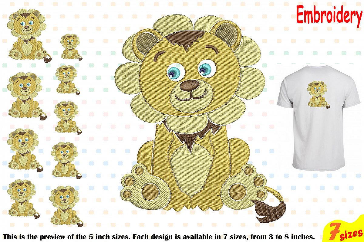 Lion King Embroidery Design Machine Instant Download Commercial Use ...