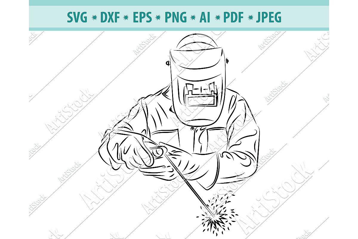 Welder SVG, Electric welding Png, Welding metal Dxf, Eps