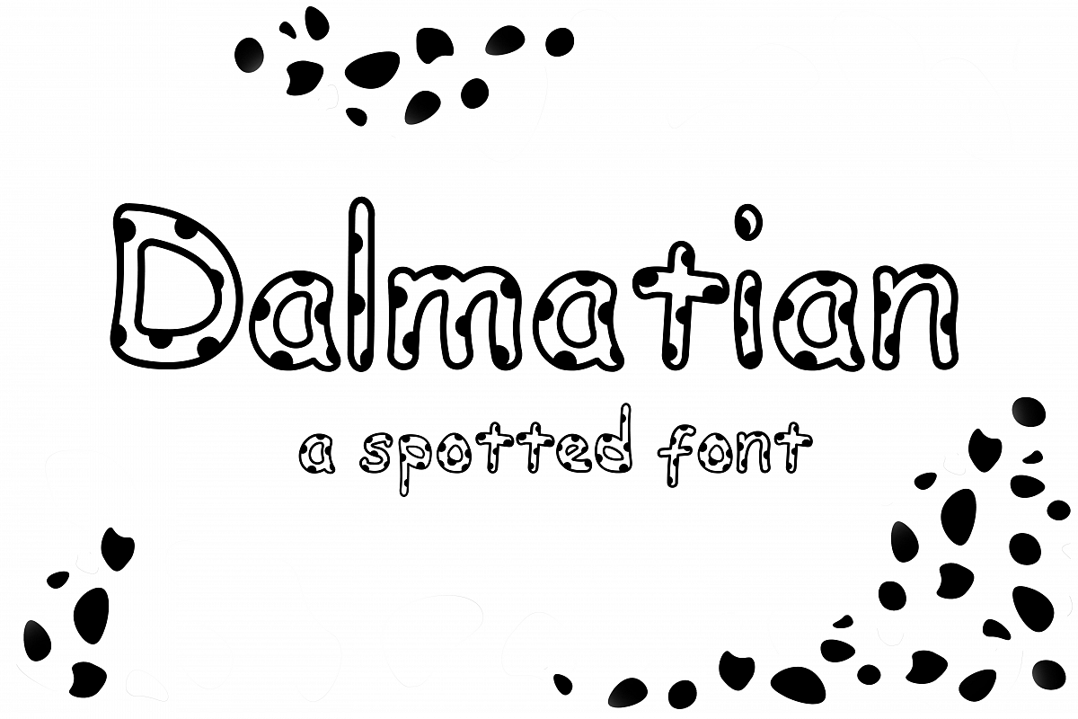 Dalmatian A Spotted Font 80505 Themed Font Bundles