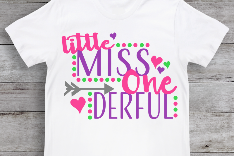 Little Miss One Derful SVG