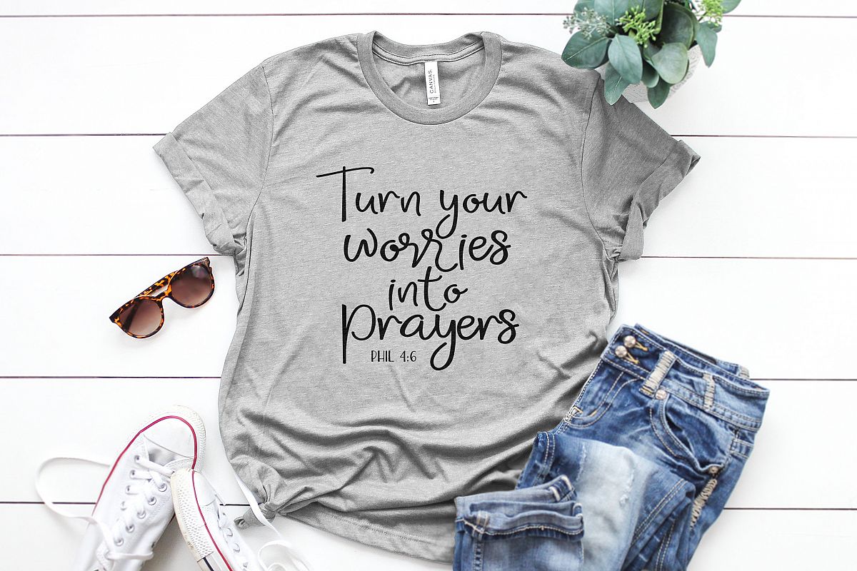 Turn your worries into prayers Printable (91267) | Printables | Design ...