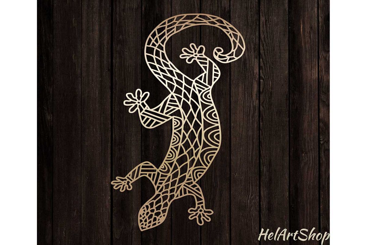 Zentangle lizard svg design.