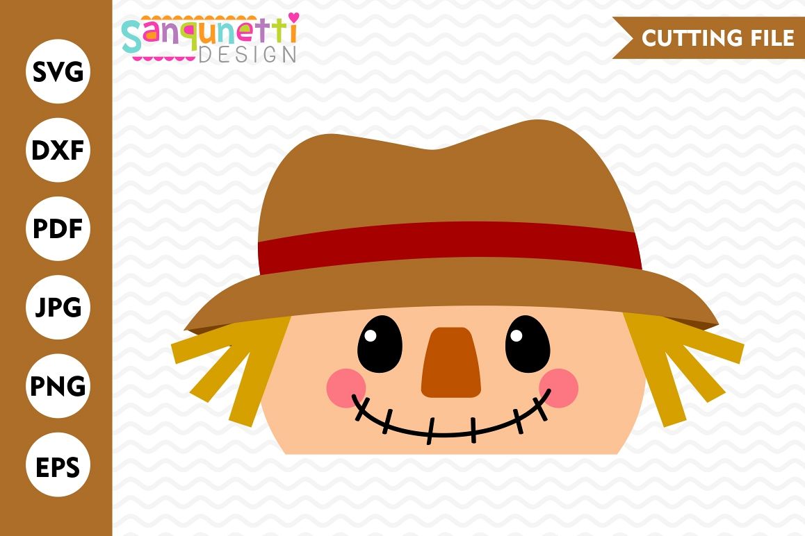 Scarecrow SVG, Fall SVG, Silhouette Cameo, Cricut (116353) | Cut Files ...
