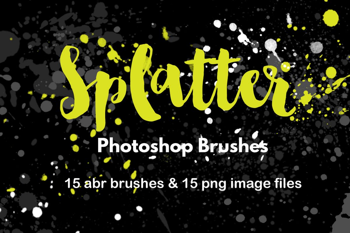 Watercolor Splatter Graffiti Paint Strokes Photoshop Brushes