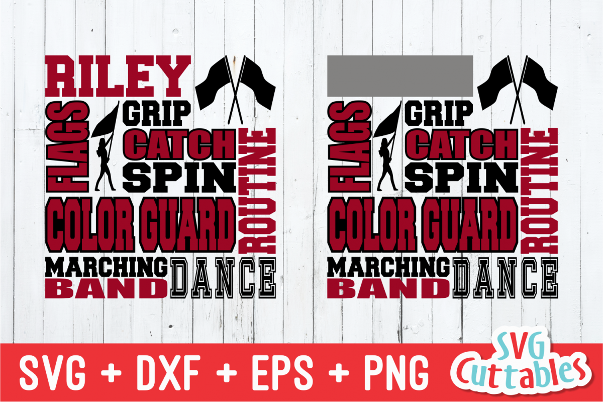 Color Guard svg, Color guard Subway Art svg cut file