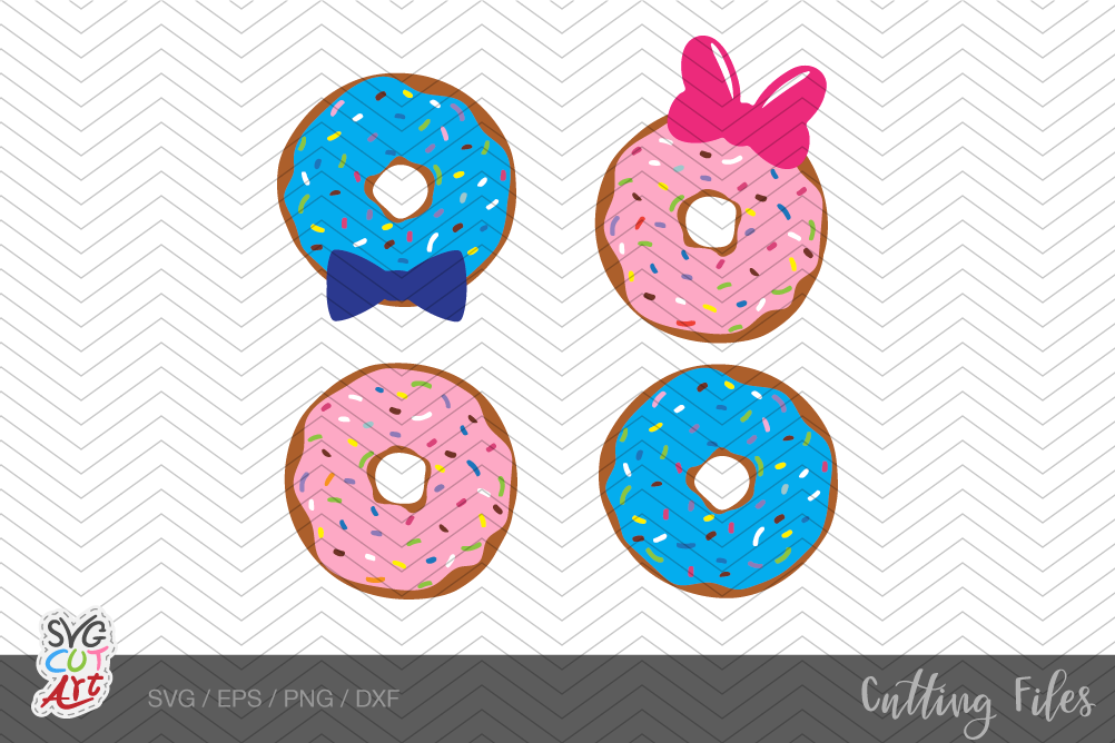 Donut SVG, sprinkles, donut clipart, donut bow, Vector cut (258746 ...