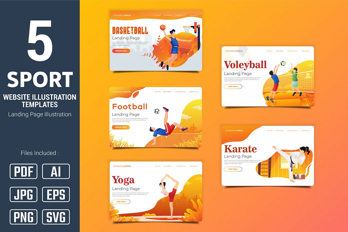 Sport - Landing Page Illustration