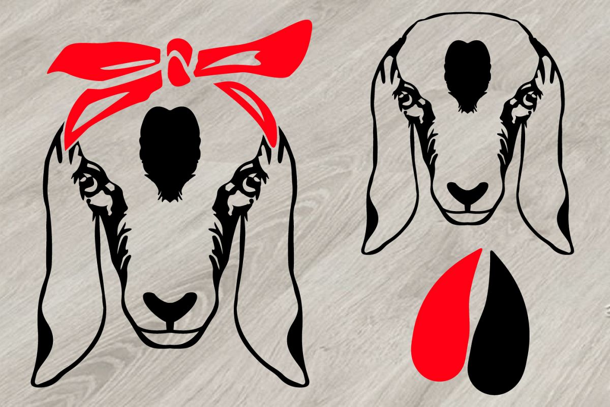 Goat Head whit Bandana SVG, feet goats Farm Milk 792S (86189) | SVGs ...