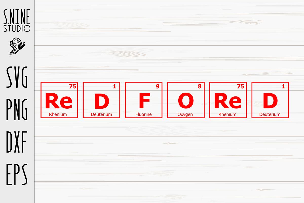 Red For Ed Chemistry Periodic Table for School SVG Cut File (173814 ...