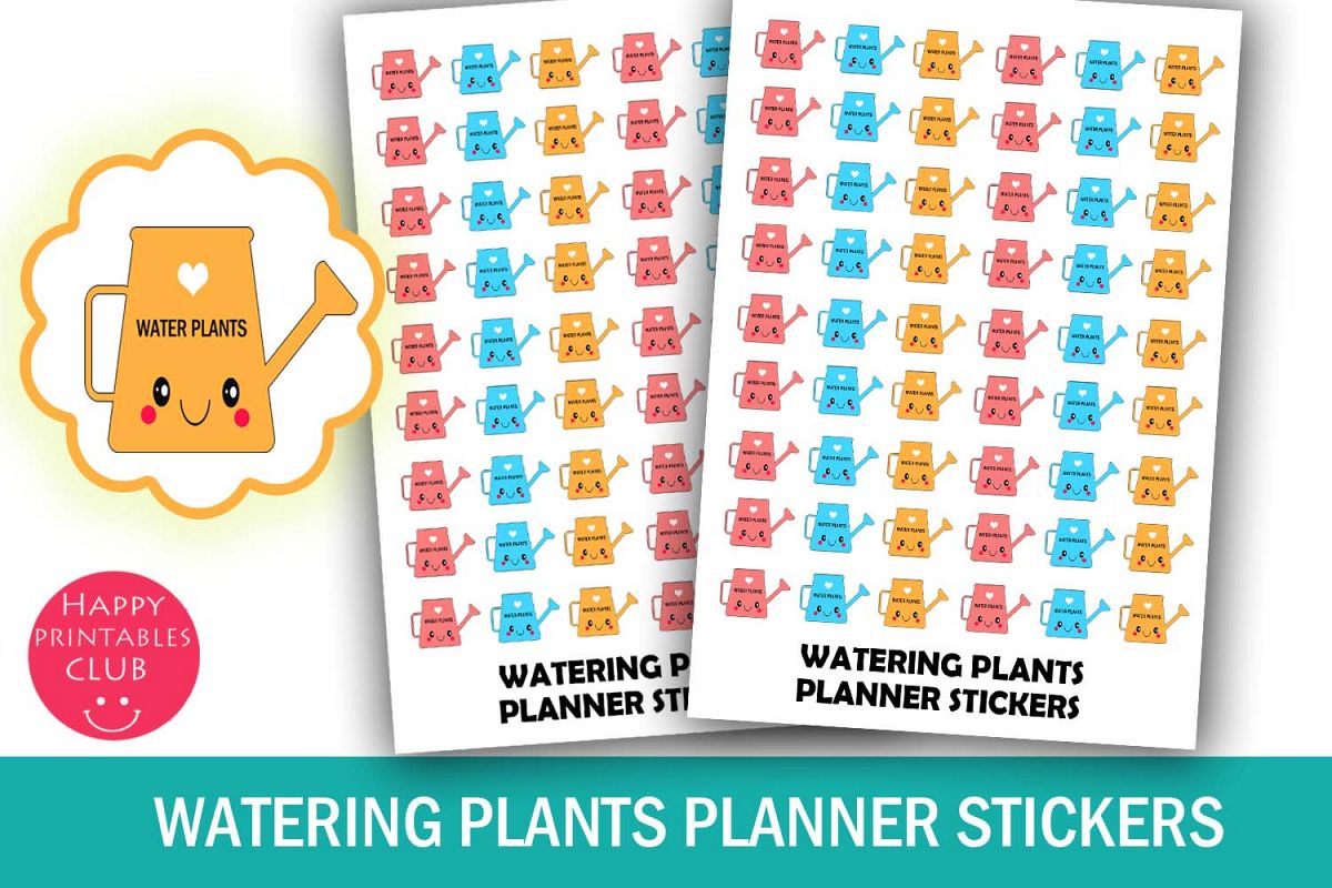 Watering Plants Reminder Stickers- Water Plants Stickers (145789 ...