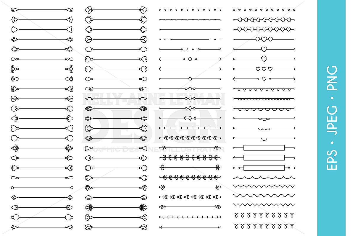 Text Divider Clipart, Page Dividers, Decorative Border (270118 ...