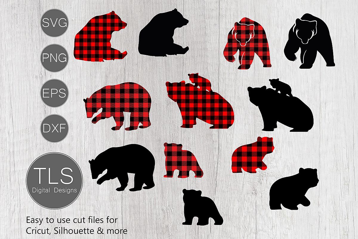 Plaid Bear SVG bundle