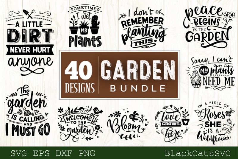Garden SVG bundle 40 designs Gardening SVG bundle