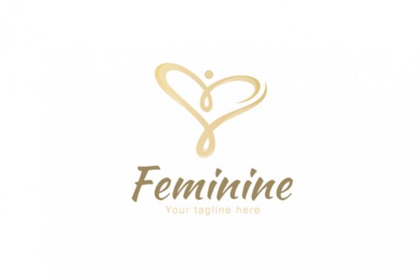 Feminine - Women Figure Stock Logo Design (4309) | Logos | Design Bundles