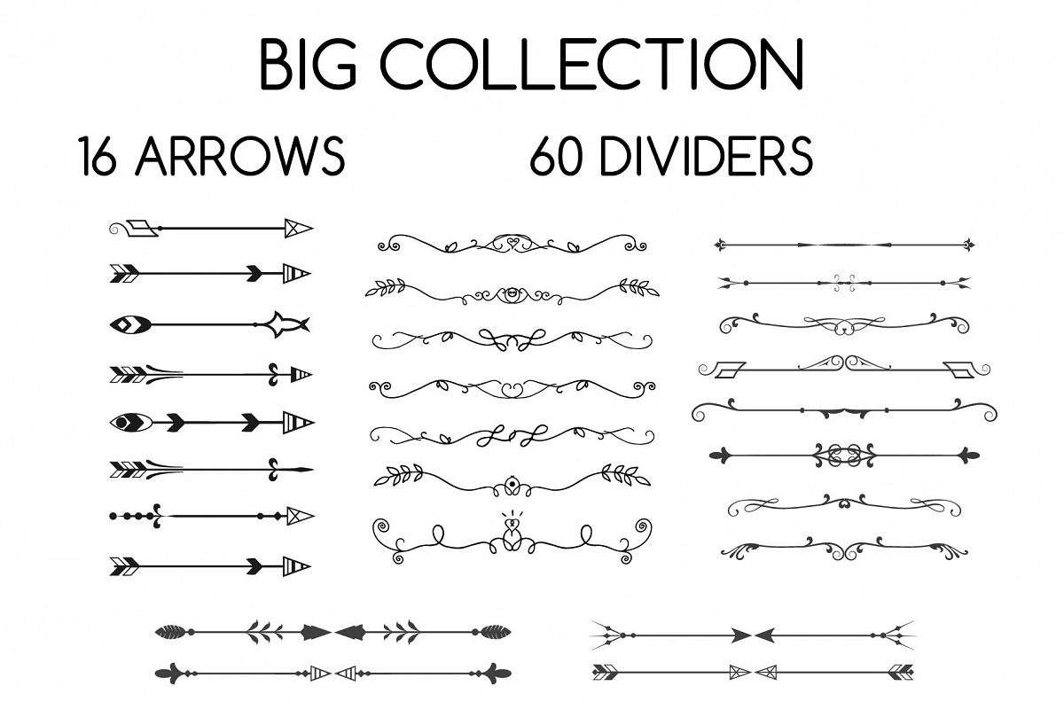 Dividers and arrows collection