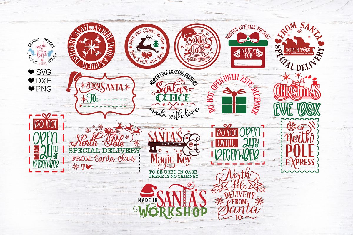 Santa Claus Stamps - Santa Stamps Bundle