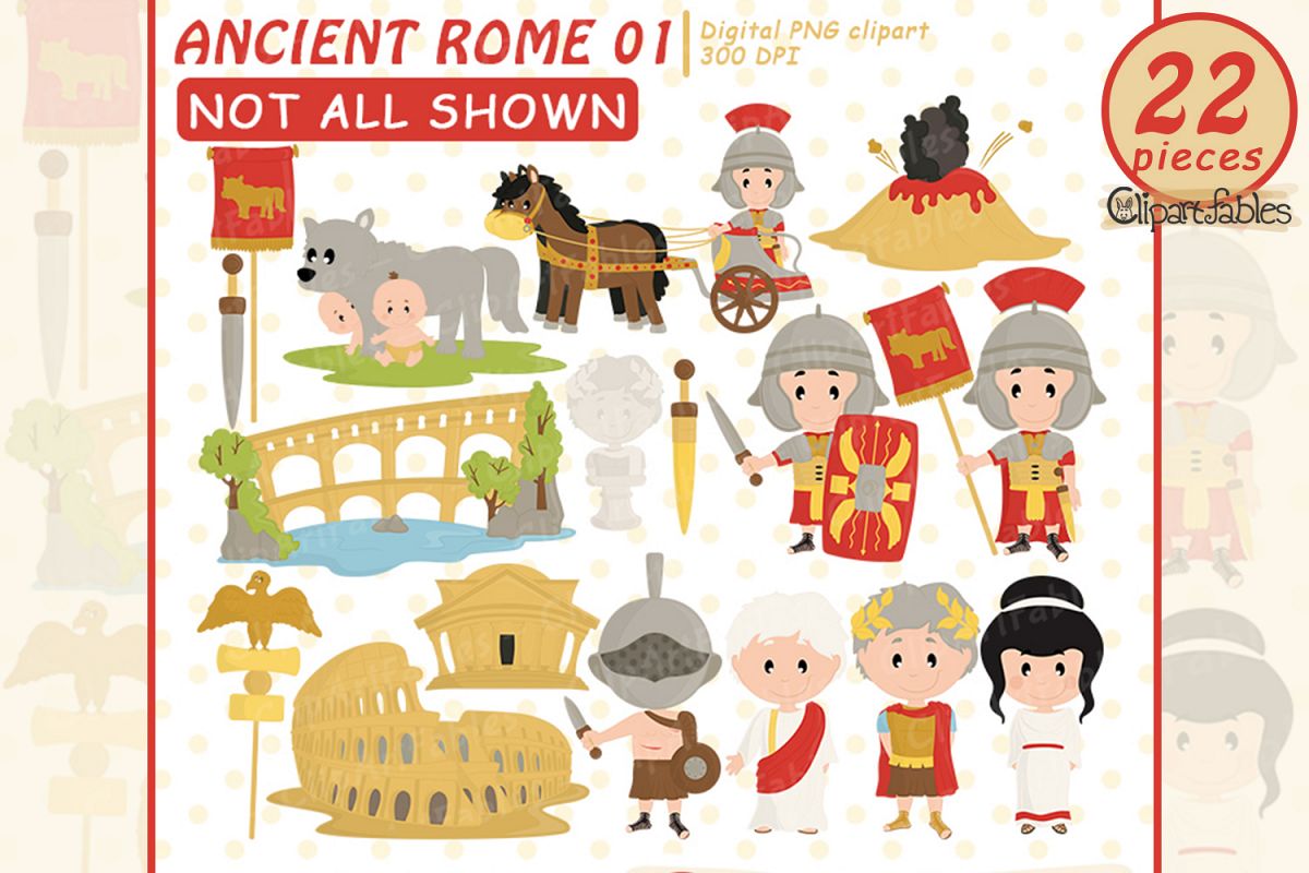 ANCIENT ROME clipart, Travel clip art, Roman empire art