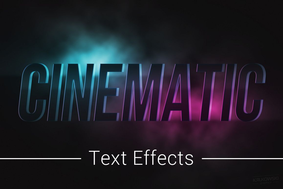 Cinematic Text Effects Mockup (14781) | Mock Ups | Design Bundles
