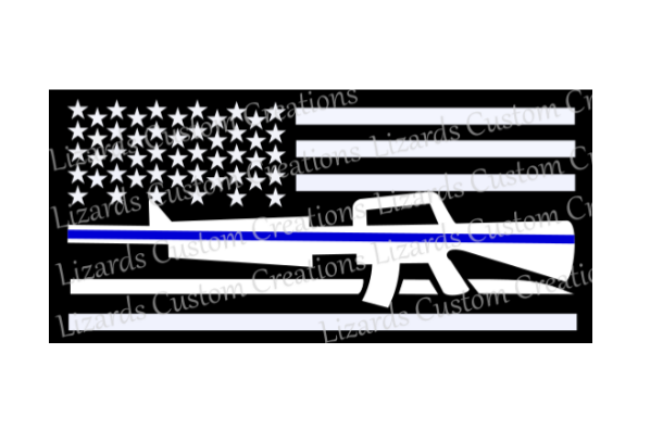 Law Enforcement/Police Blue Line Flag (53790) | SVGs | Design Bundles