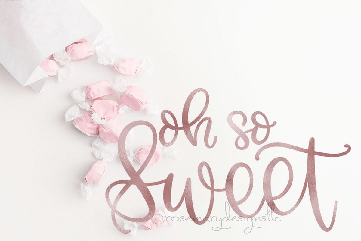 Oh So Sweet - Hand Lettered SVG (103514) | SVGs | Design Bundles