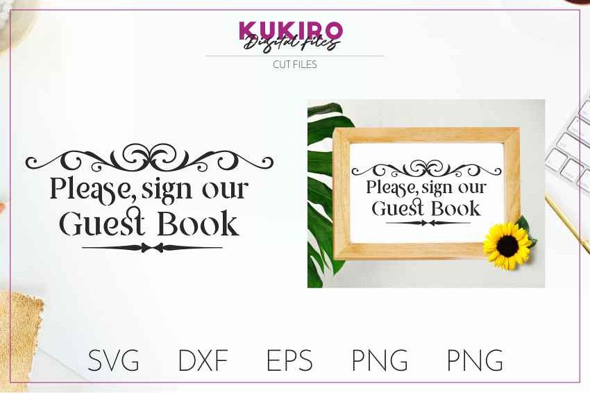 Please sign our guest book - Cut file SVG JPG PNG DXF EPS