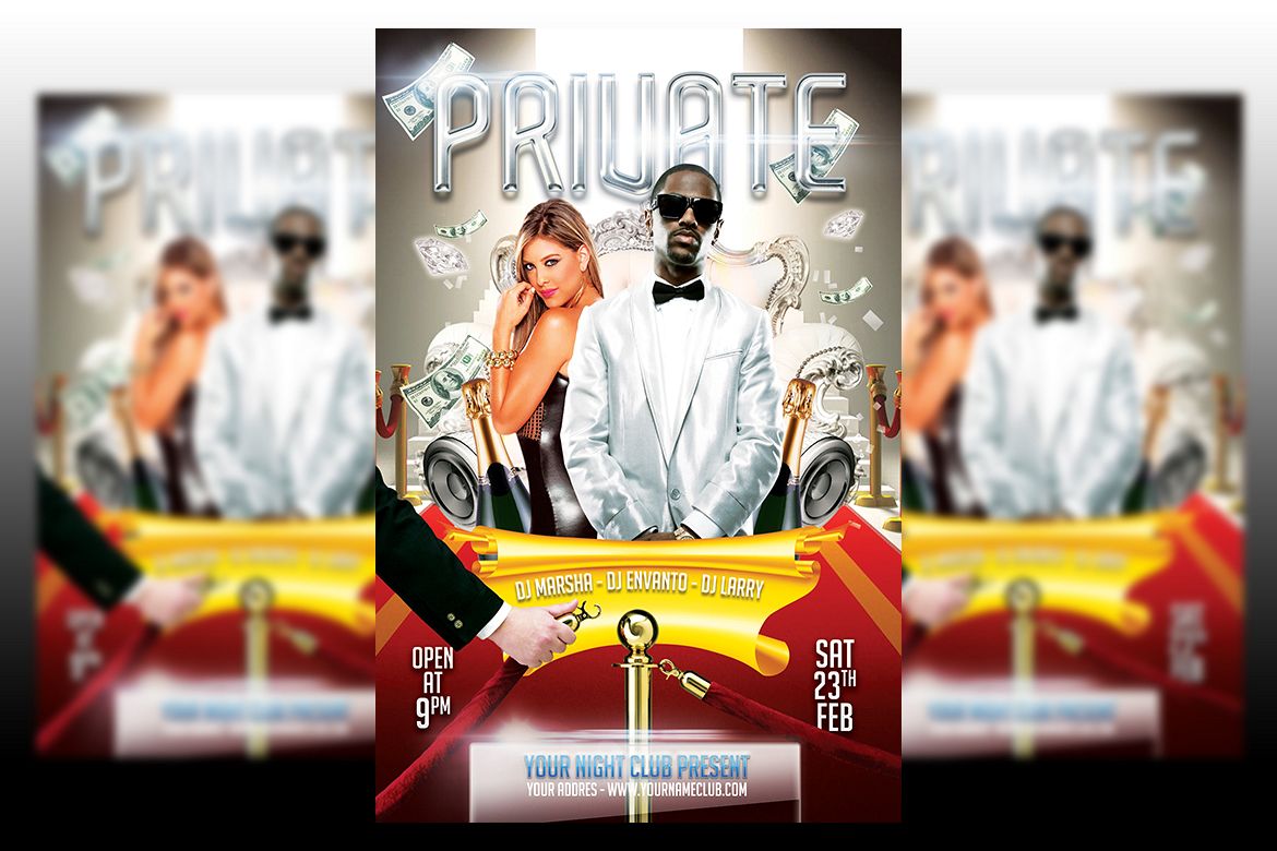 Private Party Flyer Template