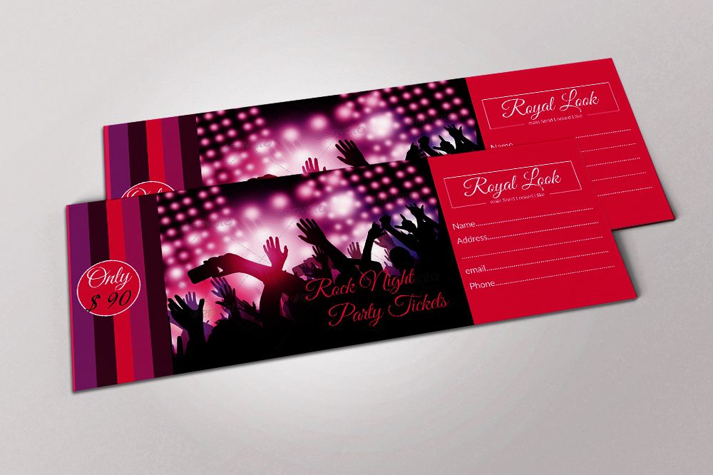 Concert Pass Party Tickets 72061 Card Making Design Bundles
