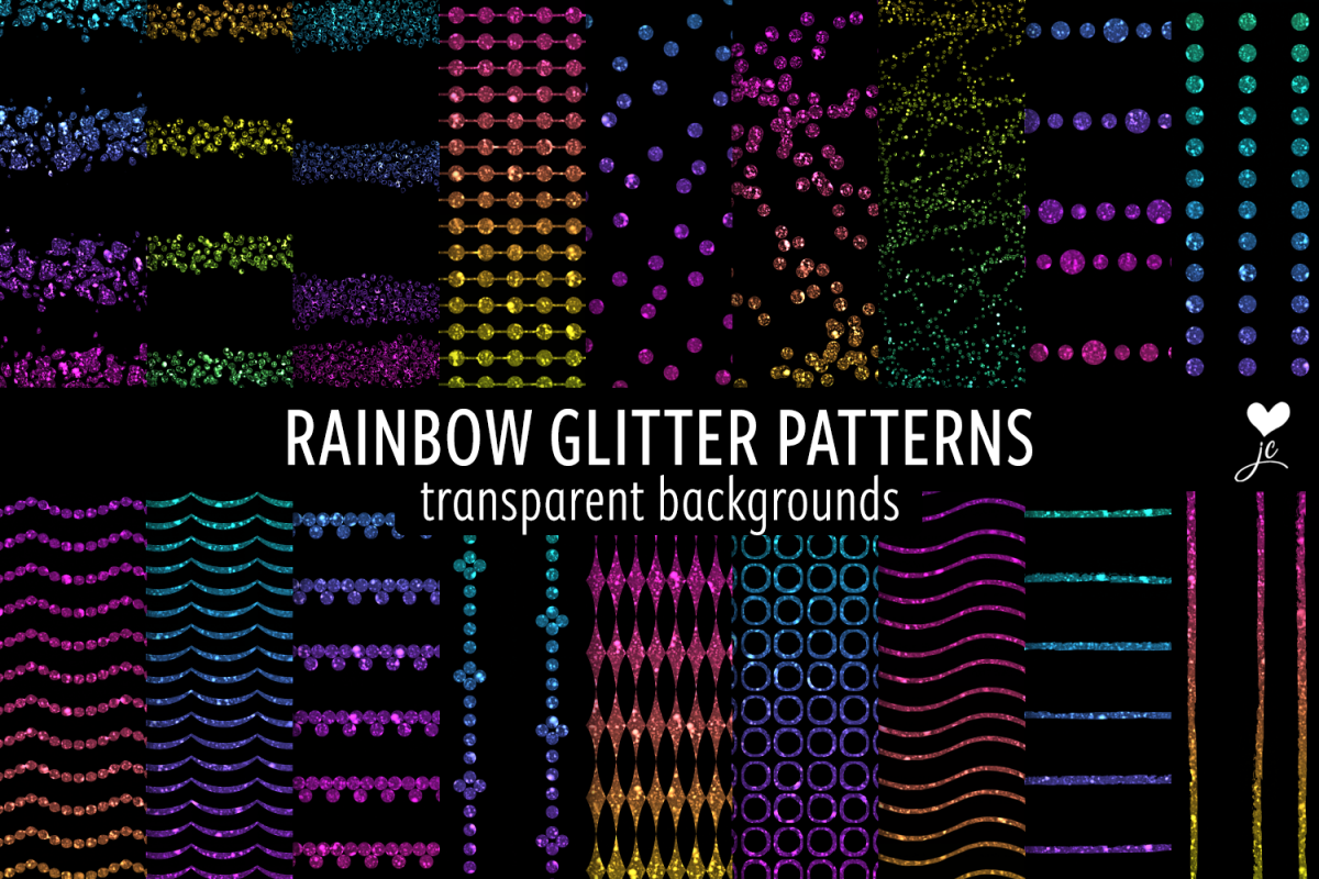 Rainbow Glitter Patterns