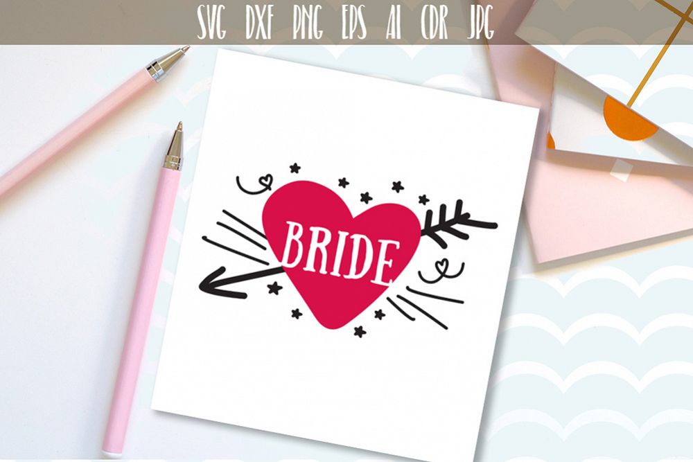 Bride svg - bride word art cut file and printable png