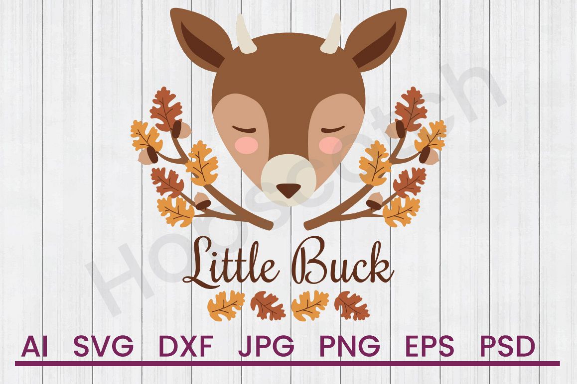 Deer SVG, Little Buck SVG, DXF File, Cuttatable File (303779) | SVGs ...