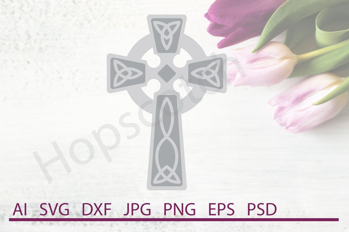 Celtic Cross SVG, Irish SVG, DXF File, Cuttable File
