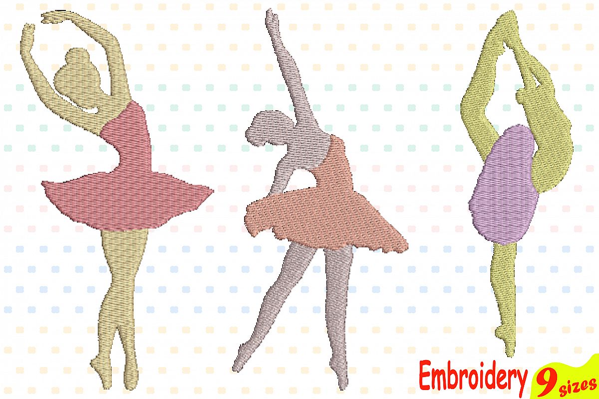 Ballet Ballerina Embroidery Design Instant Download Commercial Use ...