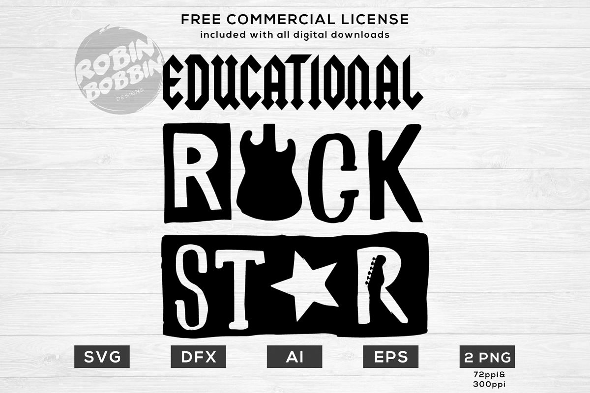 Education Rock Star - Teacher SVG File