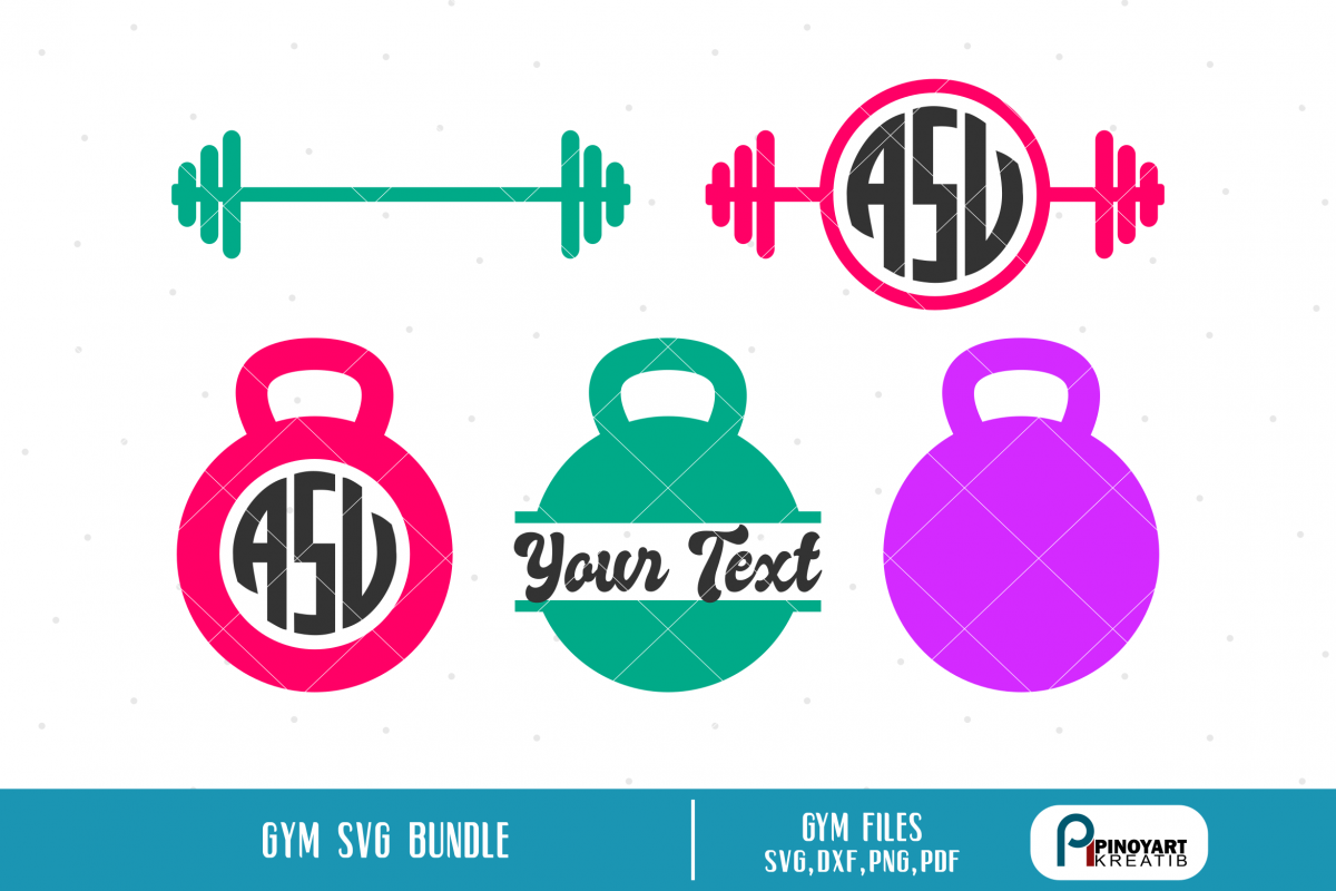 gym svg,gym svg file,gym monogram svg,gym dxf file (67396) | SVGs ...