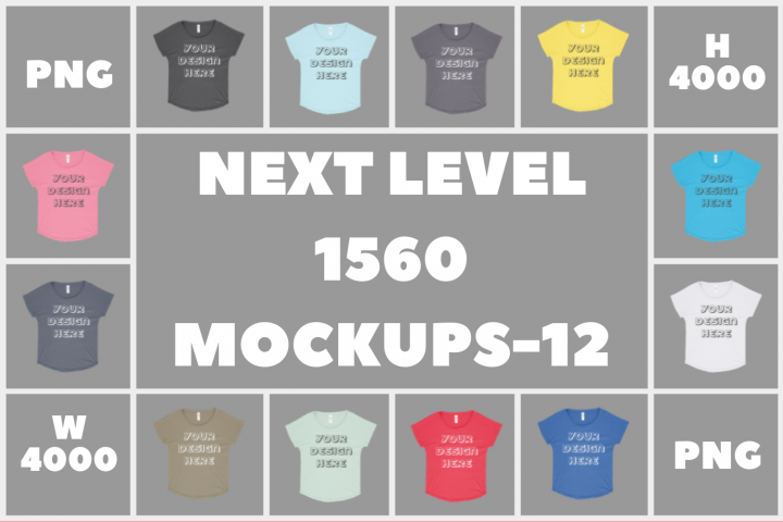 Next Level 1560 Women's Ideal Dolman T shirt Mockups - 12 (234396 ...