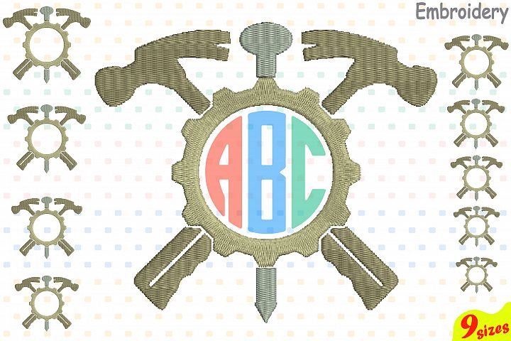 Circle Mechanic Tools Designs for Embroidery Machine Instant Download ...