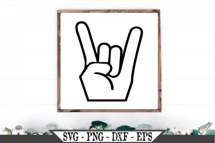 Rock On Hand Symbol SVG Graphic