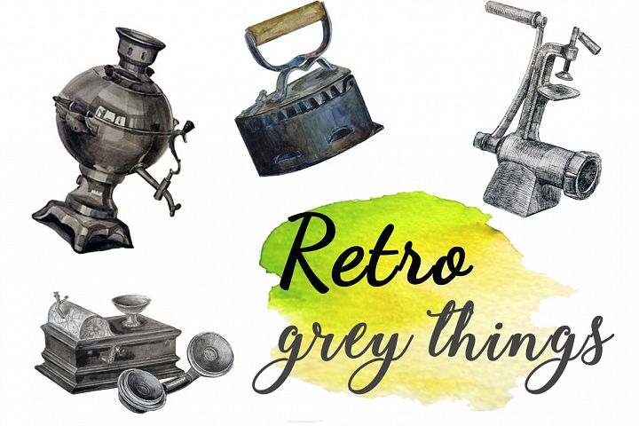 Vintage grey things.