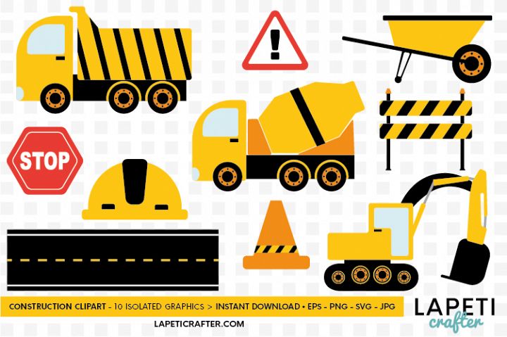Construction clipart, svg, png, eps, jpg, construction truck