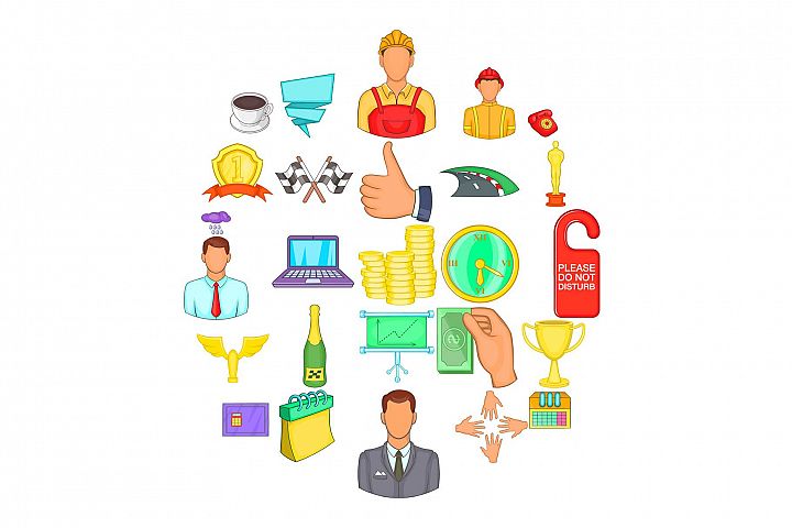 Governance icons set, cartoon style (504159) | Illustrations | Design ...