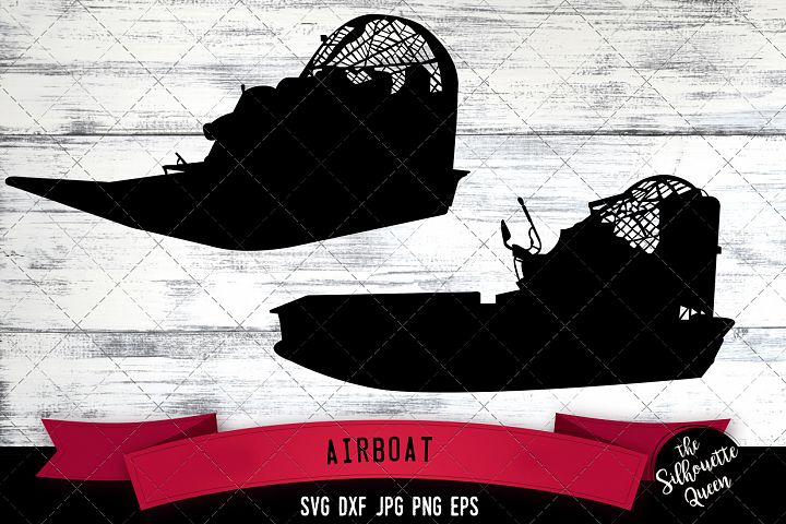 Airboat Svg, Cricut files, Silhouette Studio Vector