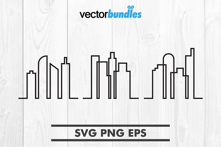Outline skyscraper building clip art svg
