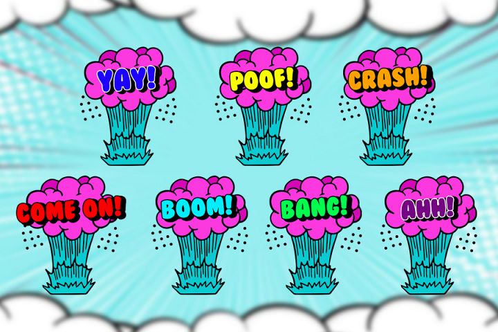 Comic Pop-ups (271259) | Illustrations | Design Bundles