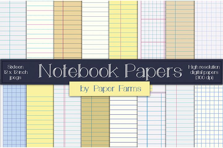 Notebook digital paper