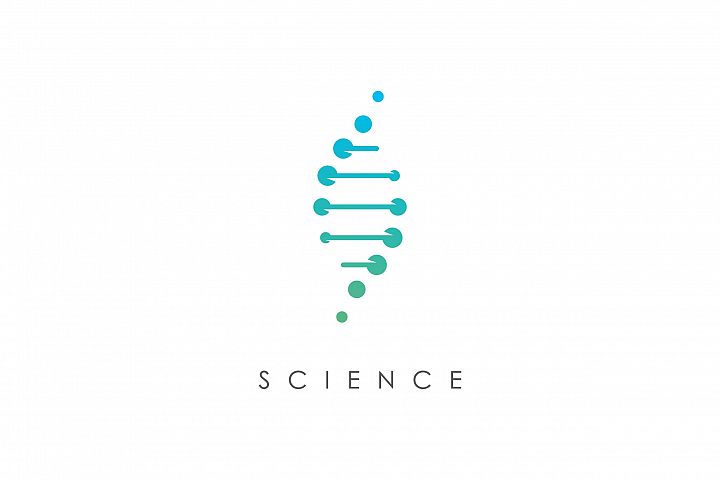 Genetic science logo design template