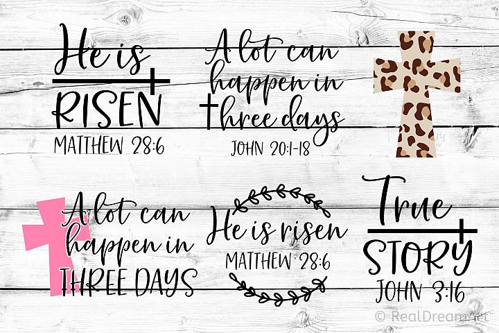 Religious Easter Bundle SVG, DXF, PNG, EPS