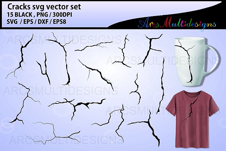 Cracks svg clipart / cracks digital clipart / cracks stencil