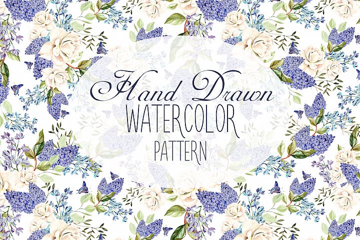14 Hand drawn watercolor patterns