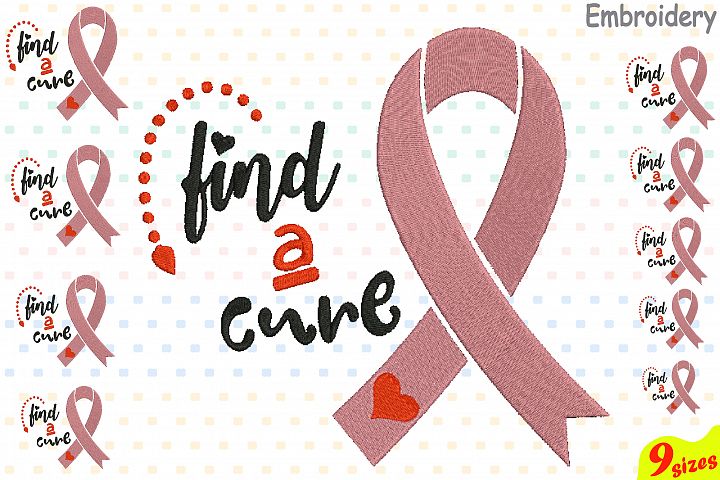 Breast Cancer Ribbon Designs for Embroidery Machine Instant Download ...