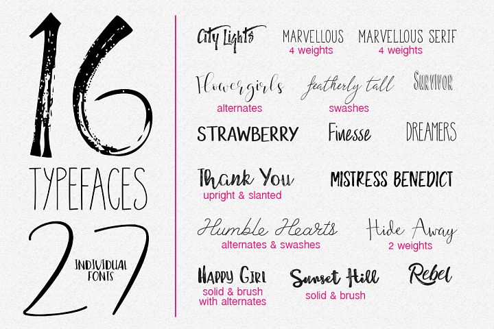 Font Bundle - Instant Hand Lettering
